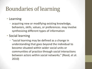 Technology enabled learning communities | PPT