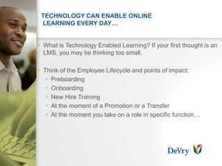 Technology Enabled Learning In An HRIS | PPT