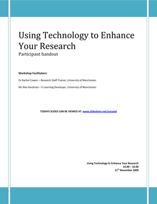 Technology Enabled Research Handout | DOCX