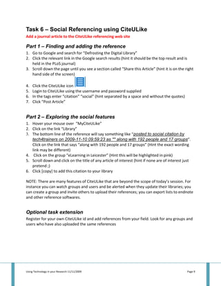 Technology Enabled Research Handout | DOCX