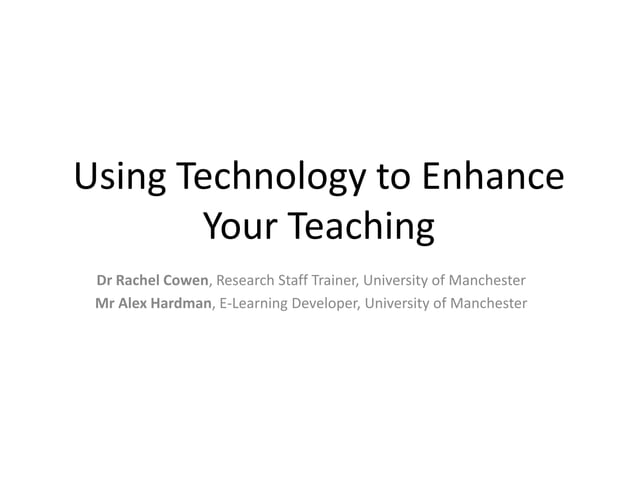 Technology Enabled Teaching | PPTX