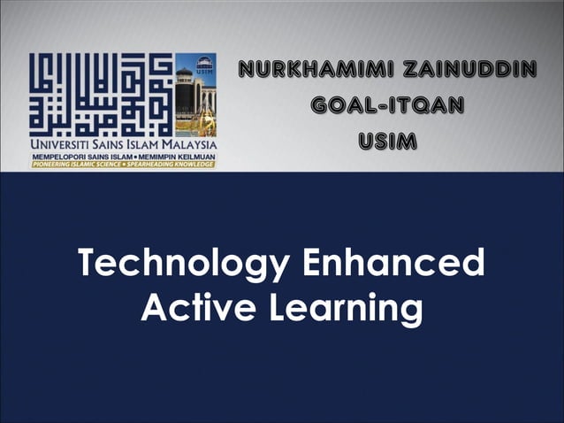 Technology Enhanced Active Learning | PPT