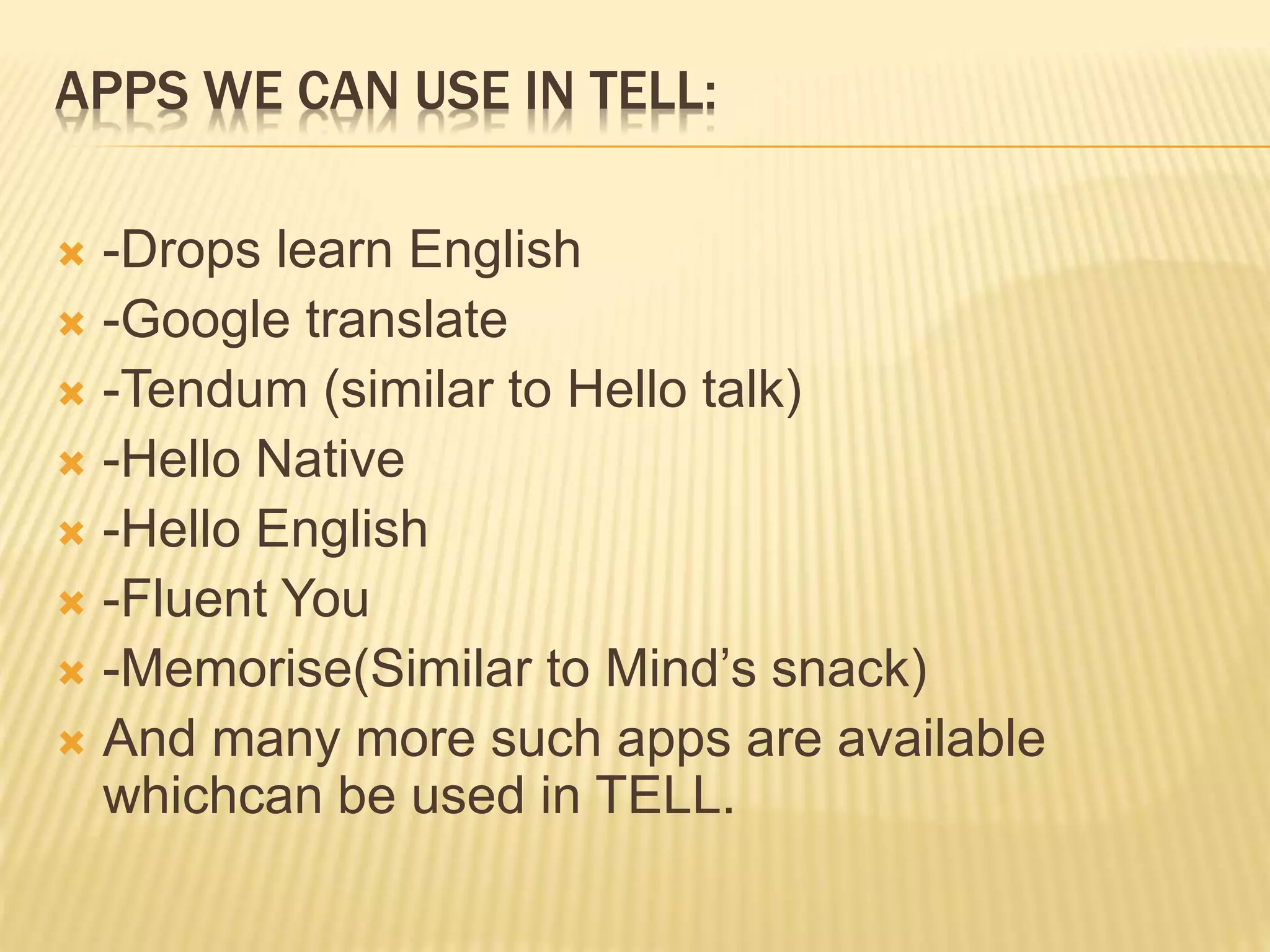 Technology enhanced language learning | PPT Technology enhanced language learning | PPT