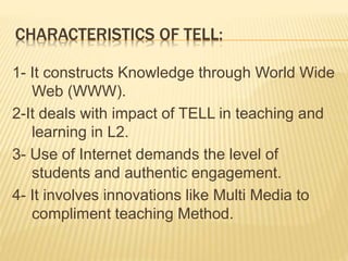 Technology enhanced language learning | PPTX