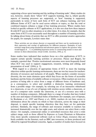 Technology enhancing learning: analysing uses of information and communication technologies by ...