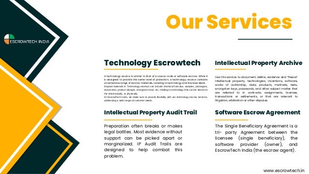Escrowtech Services in Chennai | Software Escrow Agreement Company ...