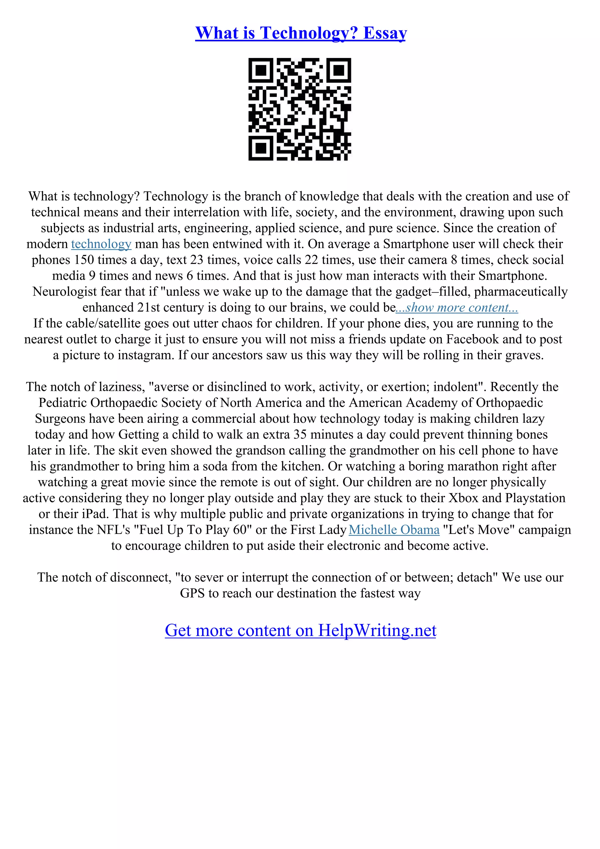 Technology Essay | PDF