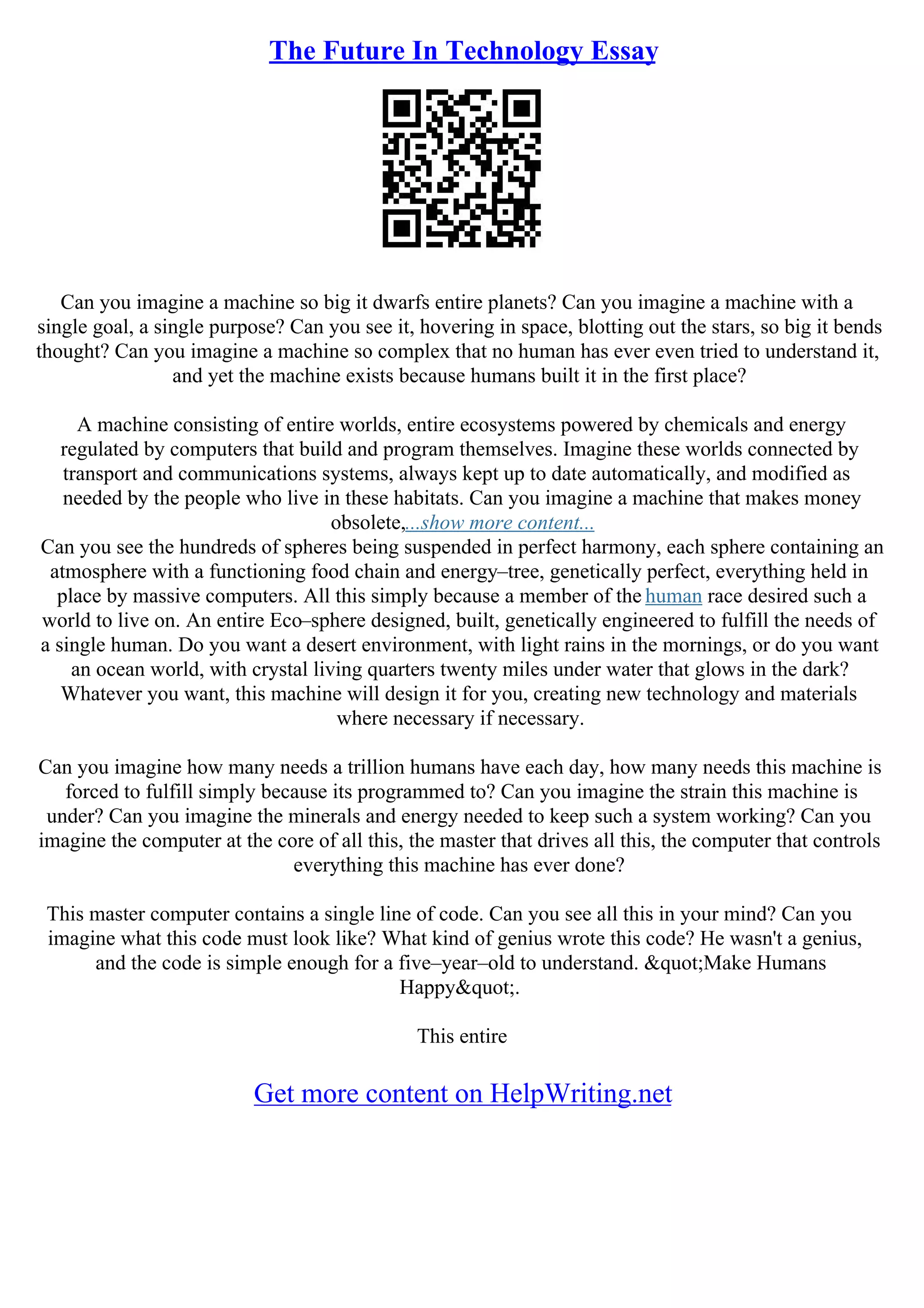 Technology Essay | PDF