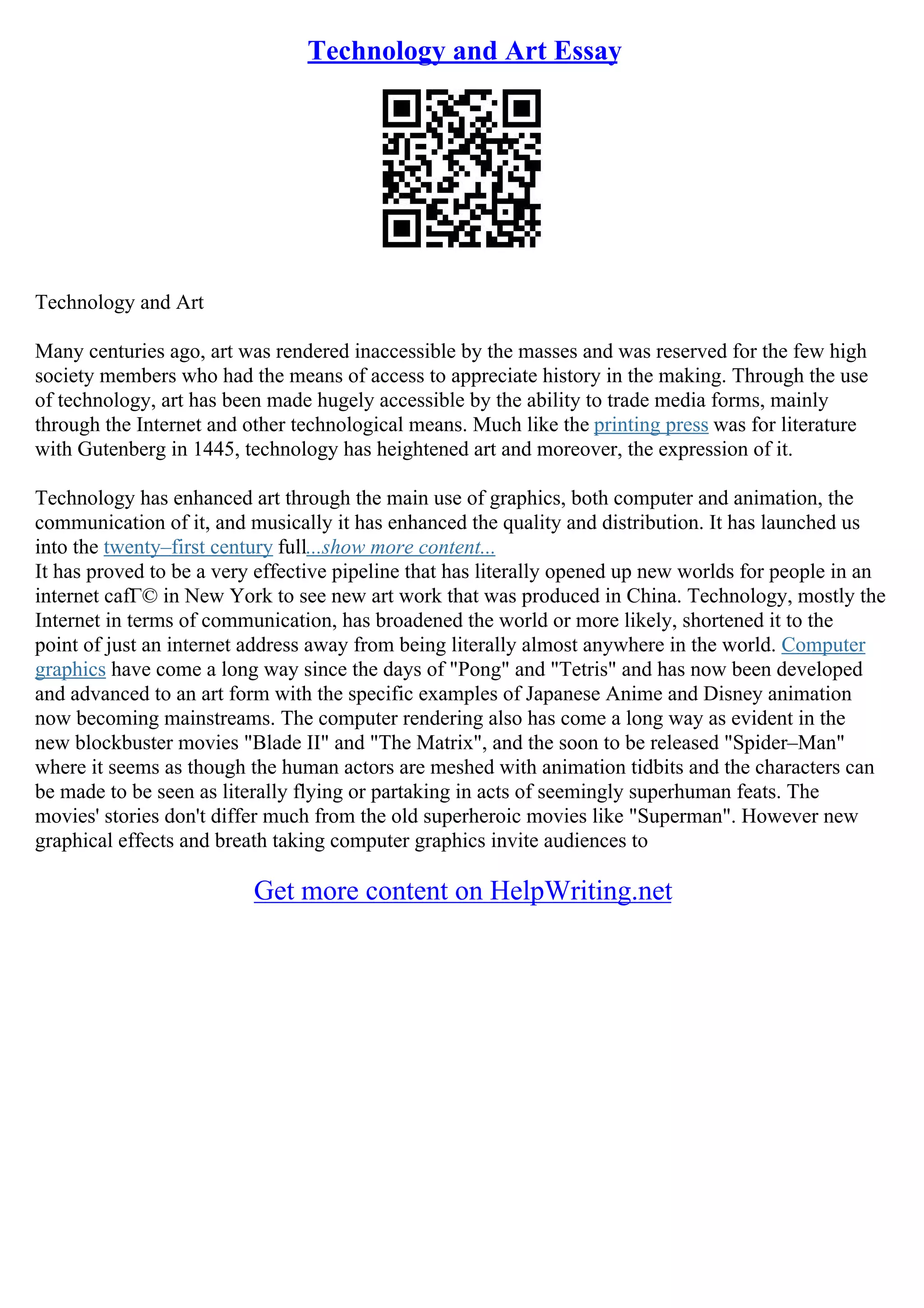 Technology Essay | PDF