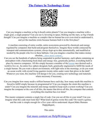 Technology Essay | PDF