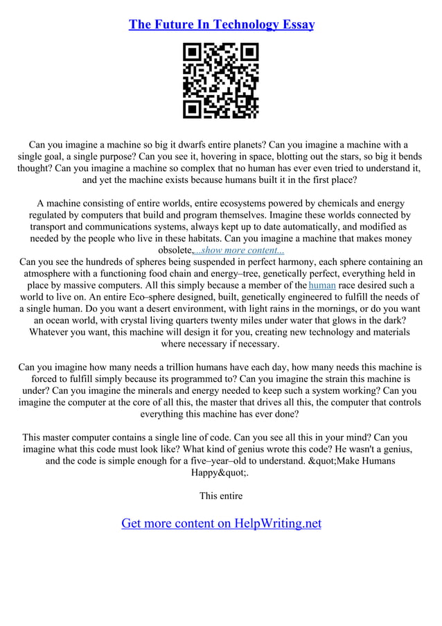 Technology Essay | PDF