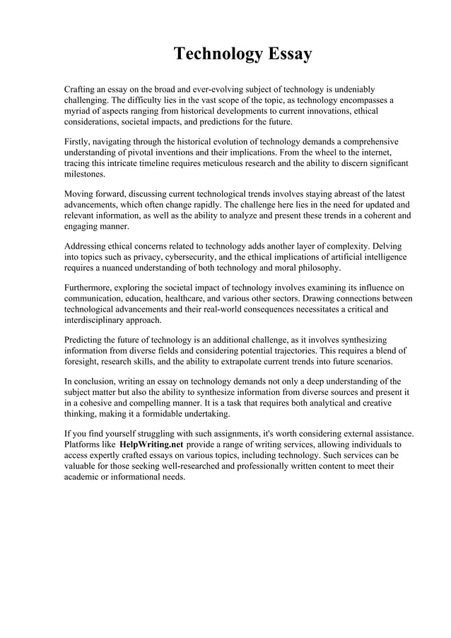 Technology Essay.pdf | Free Download
