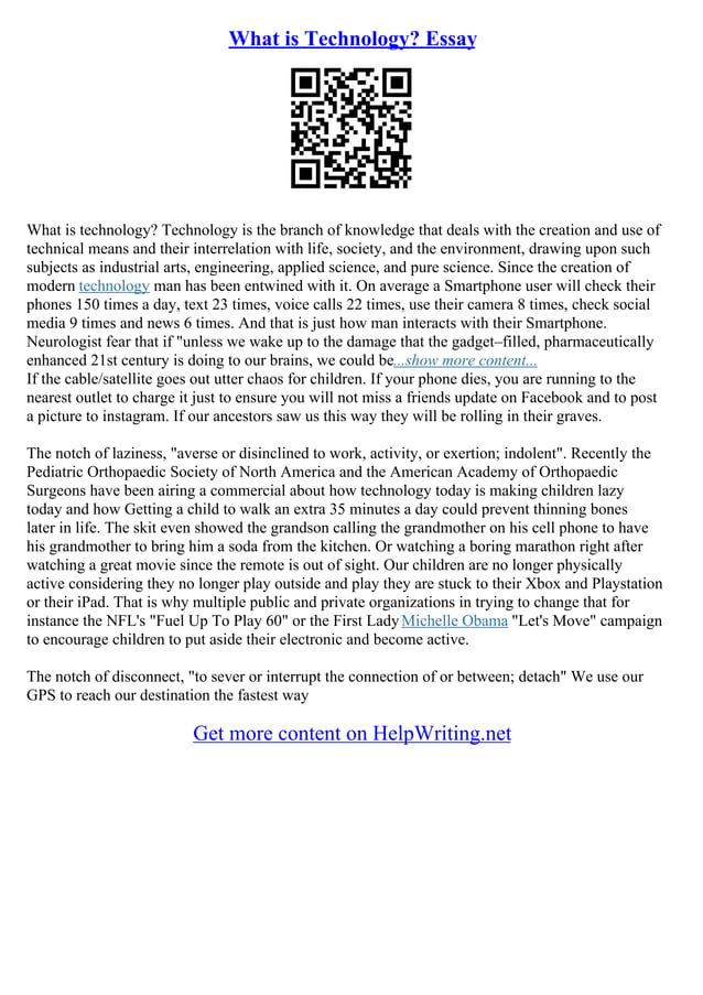 Technology Essay Topics | PDF