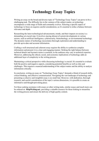 Technology Essay Topics.pdf