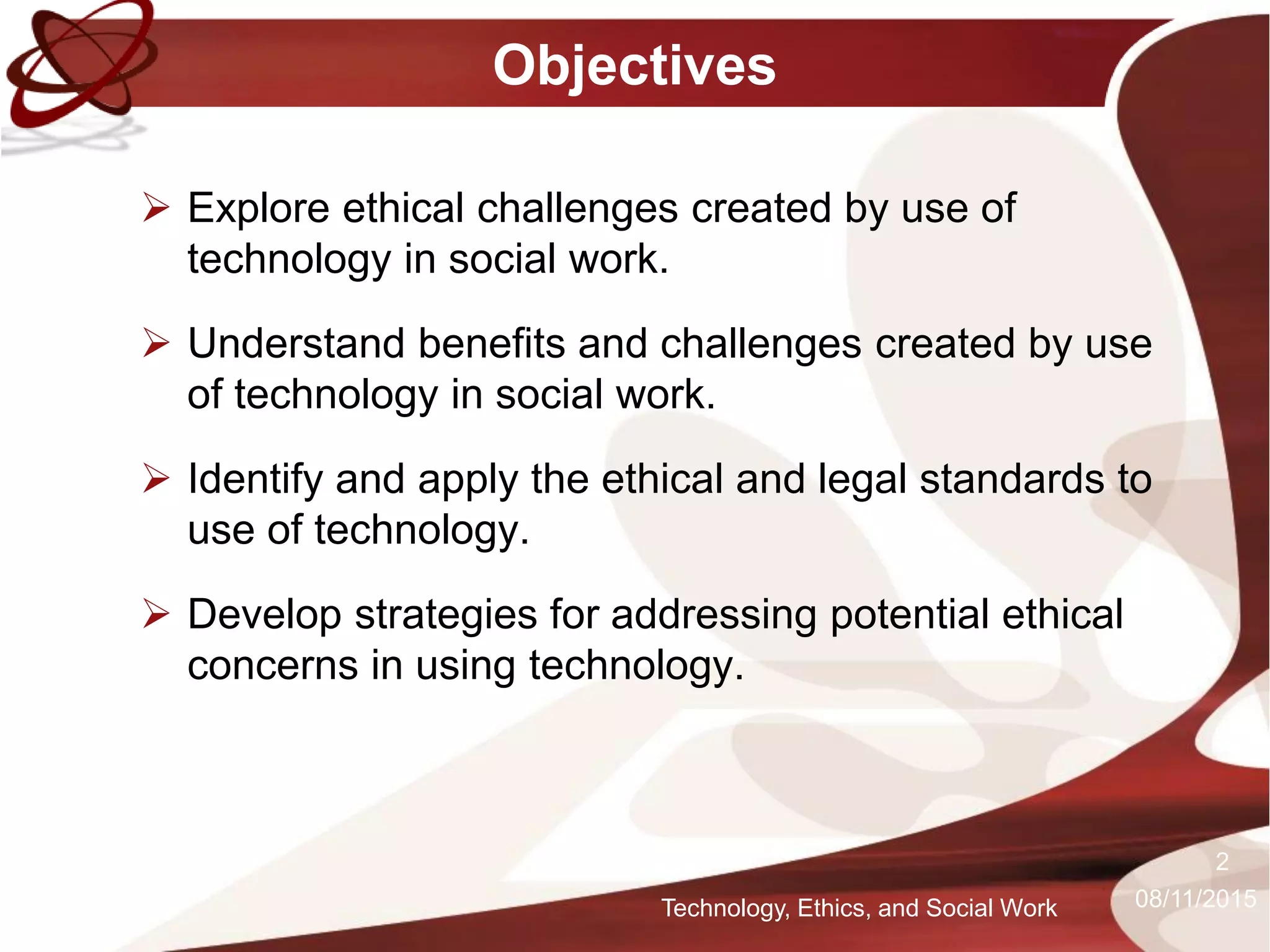 "Technology, Ethics, and Social Work" | PDF