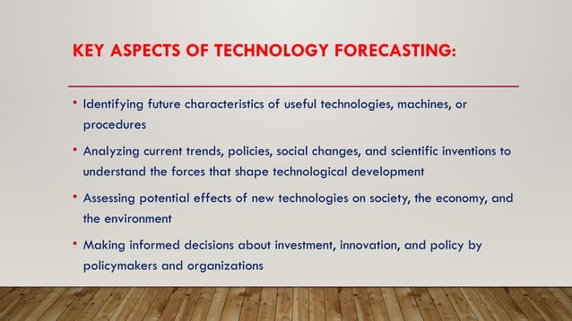 Technology Forecasting and Technology Management | PPTX