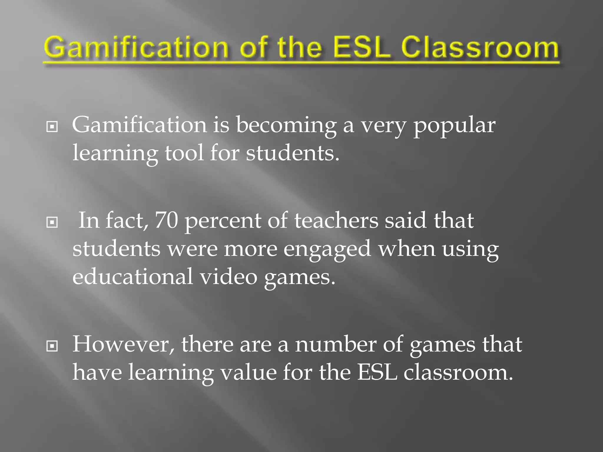 Technology for ESL classrooms | PPTX