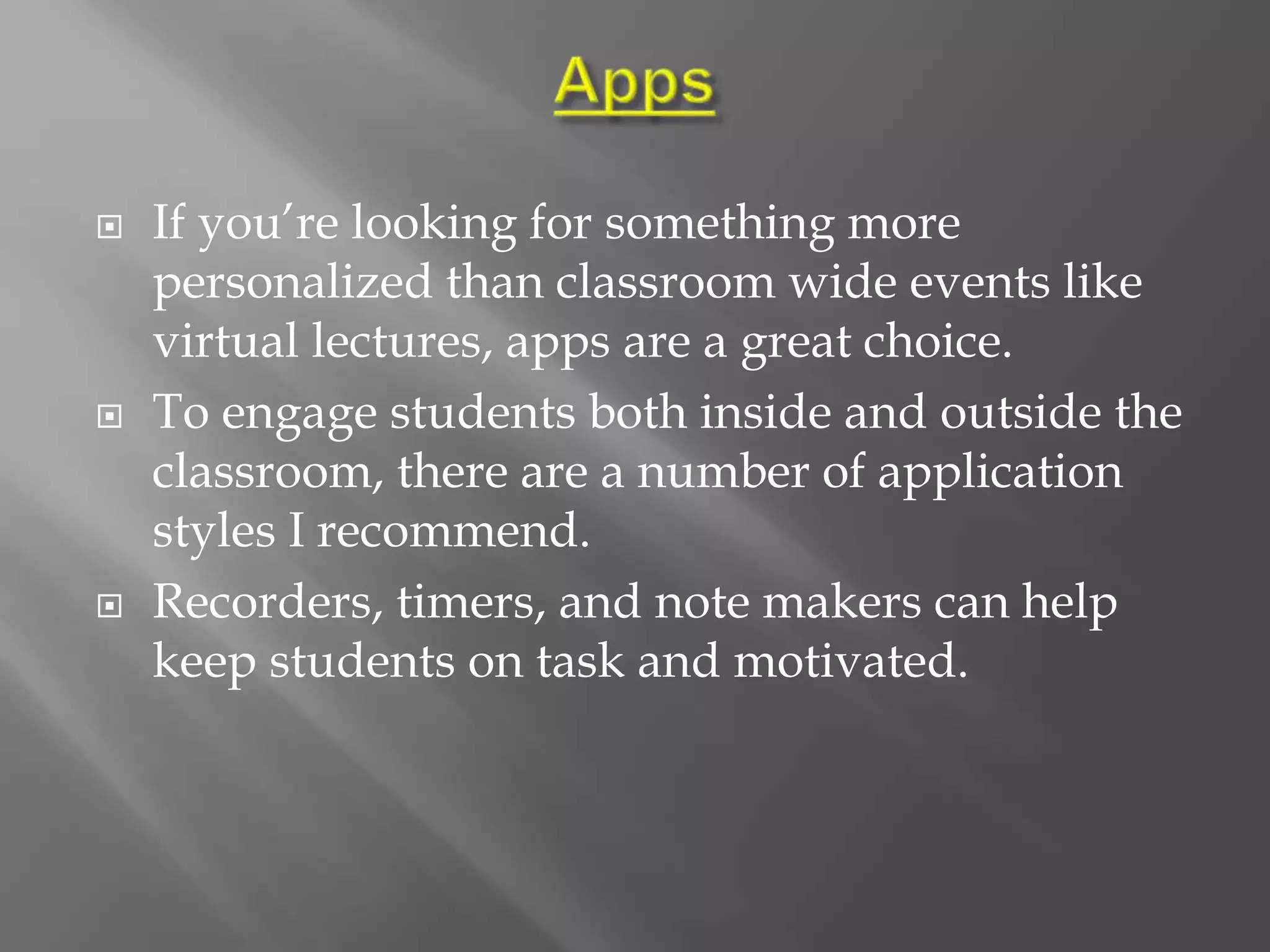 Technology for ESL classrooms | PPTX