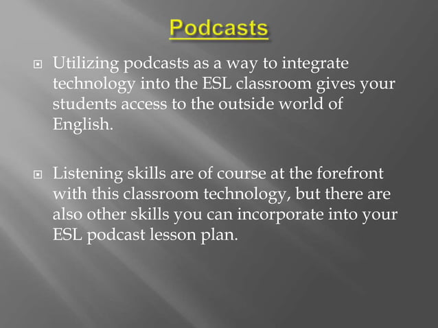 Technology for ESL classrooms | PPT