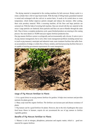 Swine/Pig Waste Management and Recycling, Pig Manure Fertilizer | PDF
