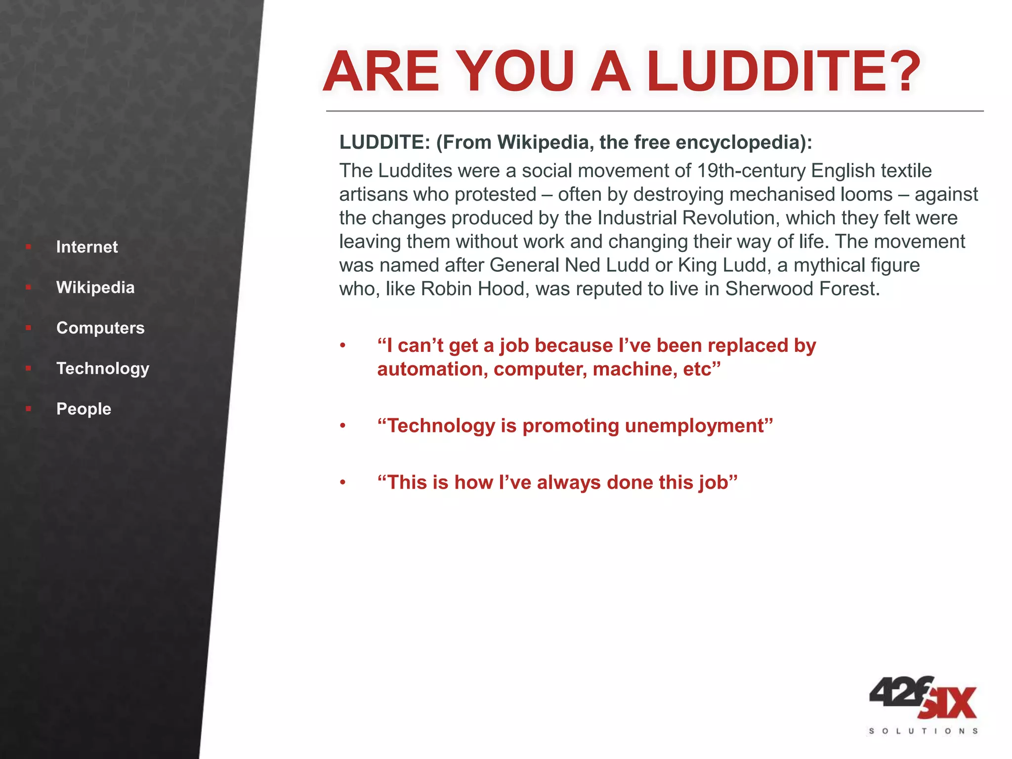 Technology for luddites | PPTX