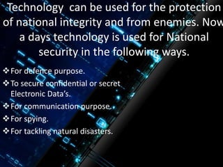Technology for national security | PPTX