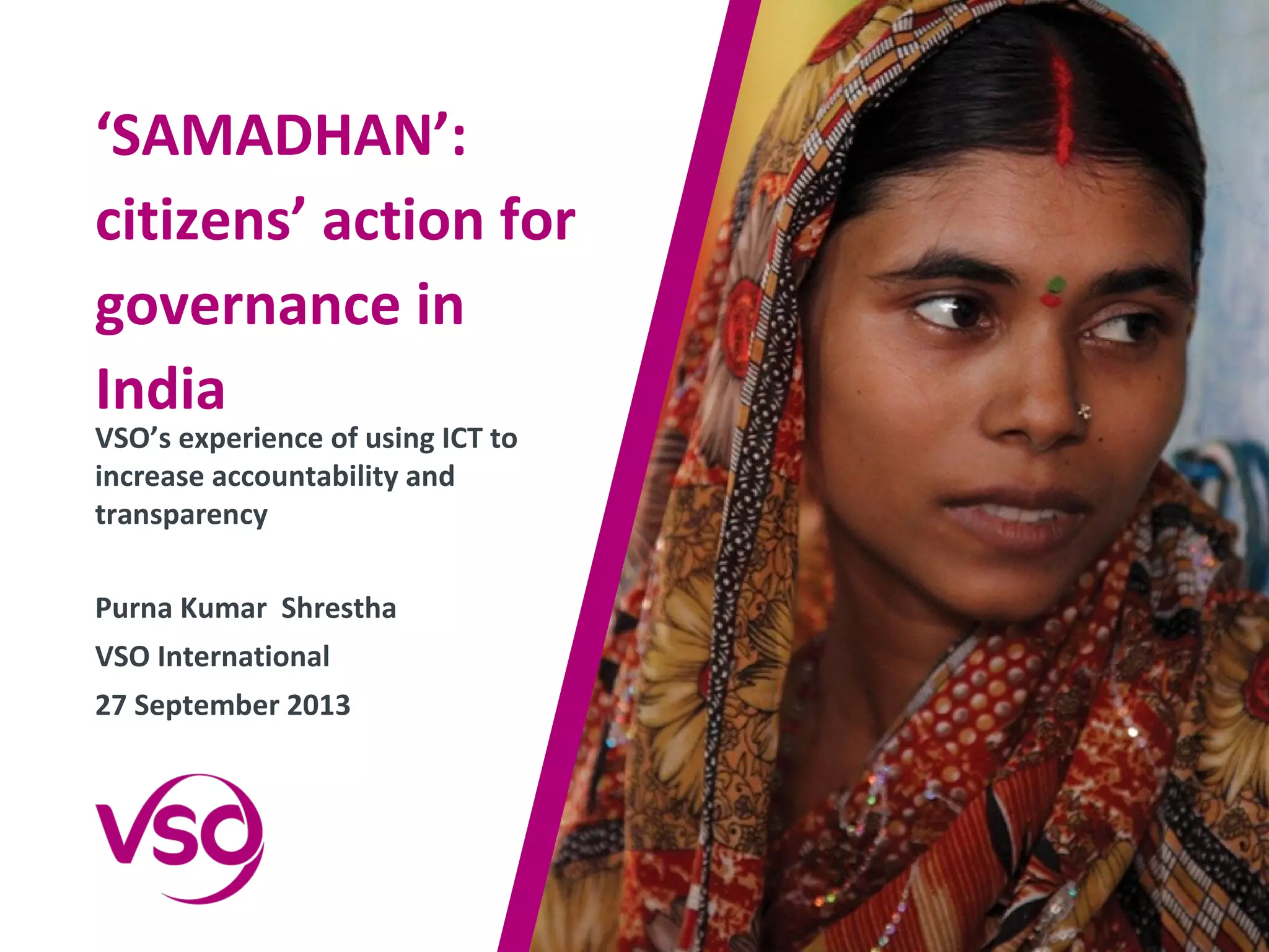 Technology for social change_ Samadhan_ VSO India | PPT