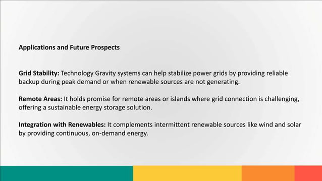 Technology Gravity to Store Energy Harnessing Potential for Sustainable ...