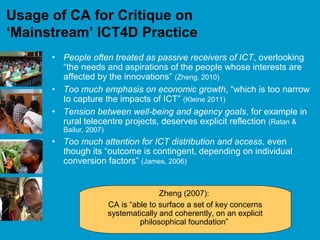 Technology & Human Development - A Capability Approach | PPT