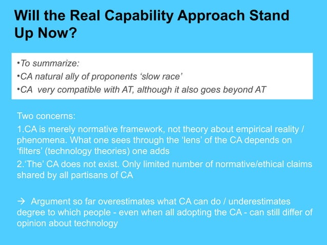 Technology & Human Development - A Capability Approach | PPT