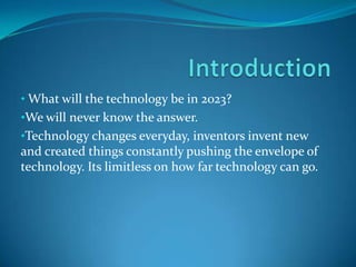 Technology in 2023 | PPTX