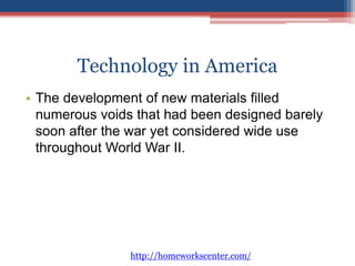 Technology in america | PPTX | Science