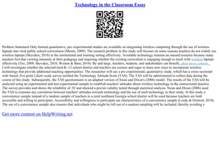 Technology In Classrooms Essay | PPT