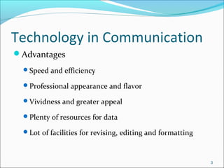 Technology in communication | PPT