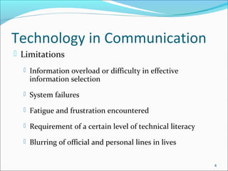 Technology in communication | PPT