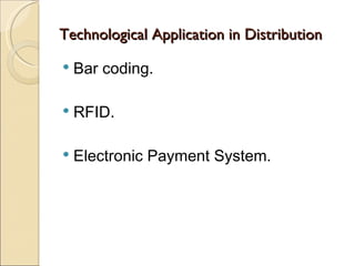 Technology in distribution | PPT