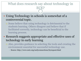 Technology In Early Childhood Education (ECE) | PPTX
