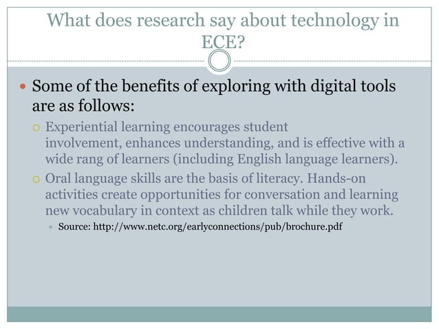 Technology In Early Childhood Education (ECE) | PPTX