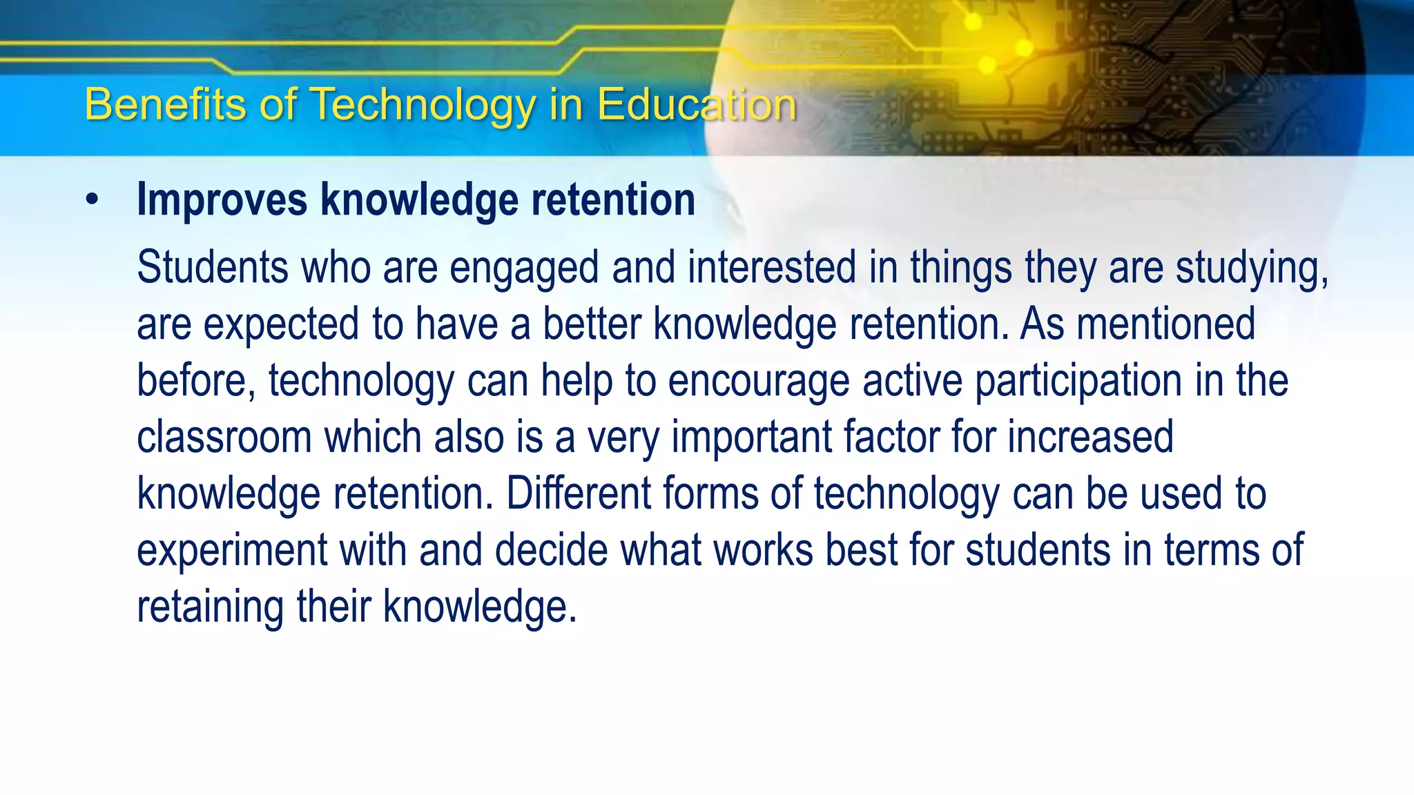 Benefits of Technology in Education | PPTX