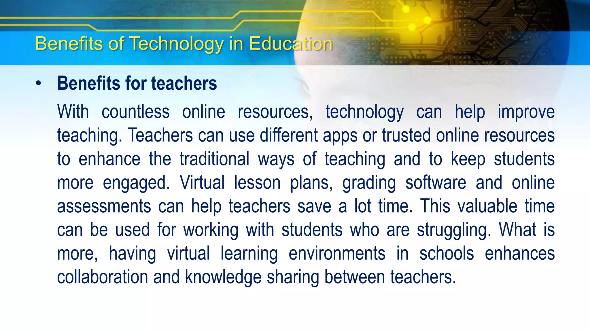 Benefits of Technology in Education | PPTX