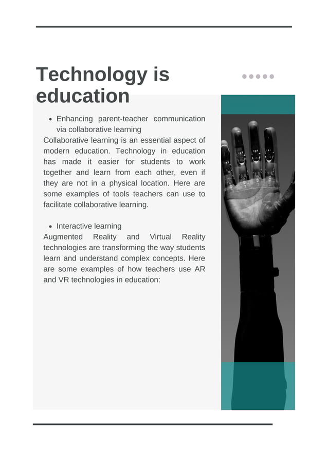 Technology in education is Encouraging New Age Teaching.pdf | Augmented ...