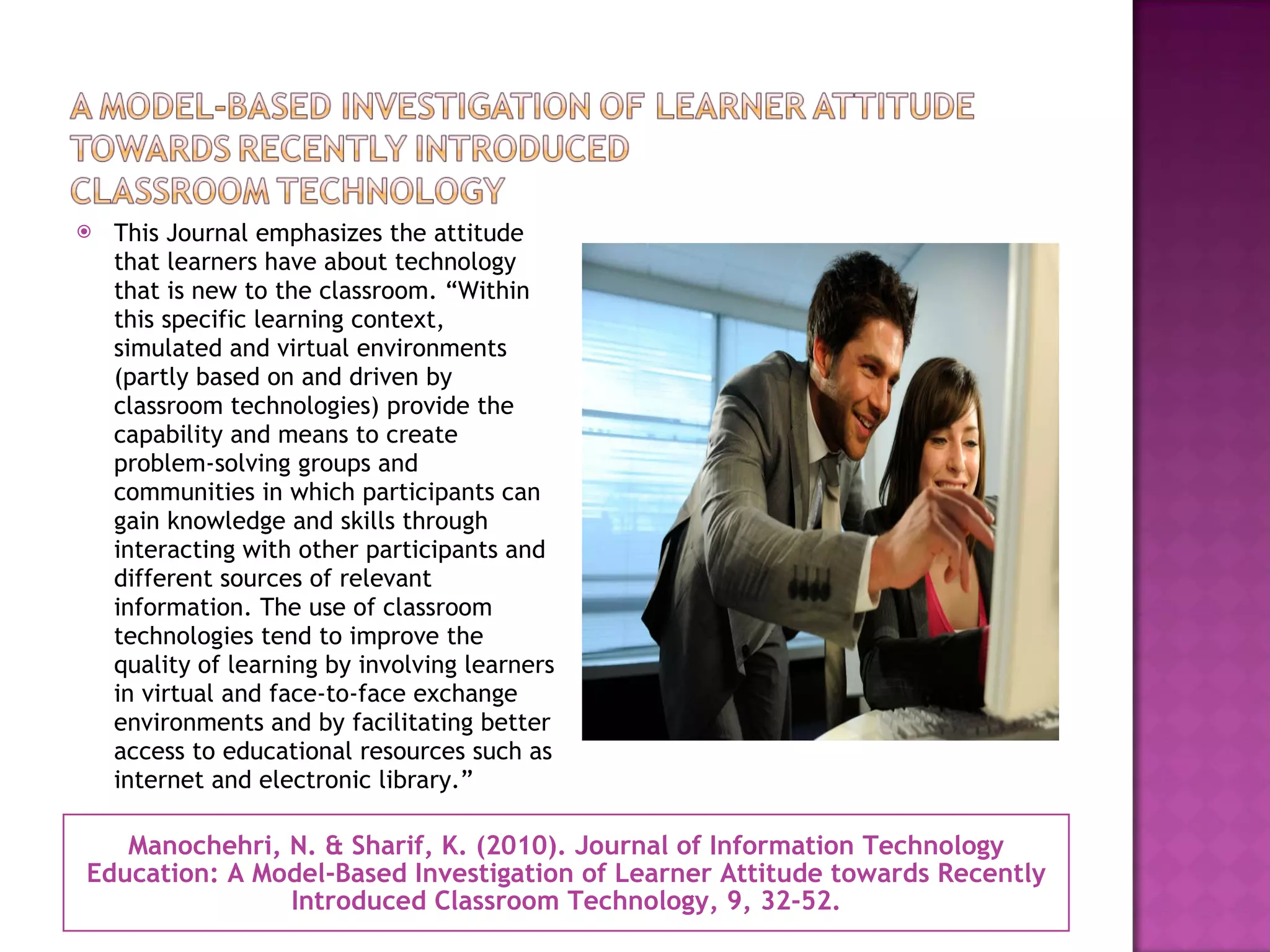 Technology in education presentation | PPT