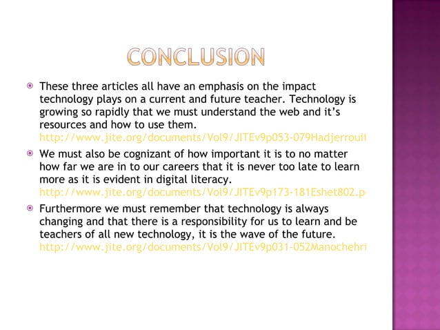 Technology in education presentation | PPT