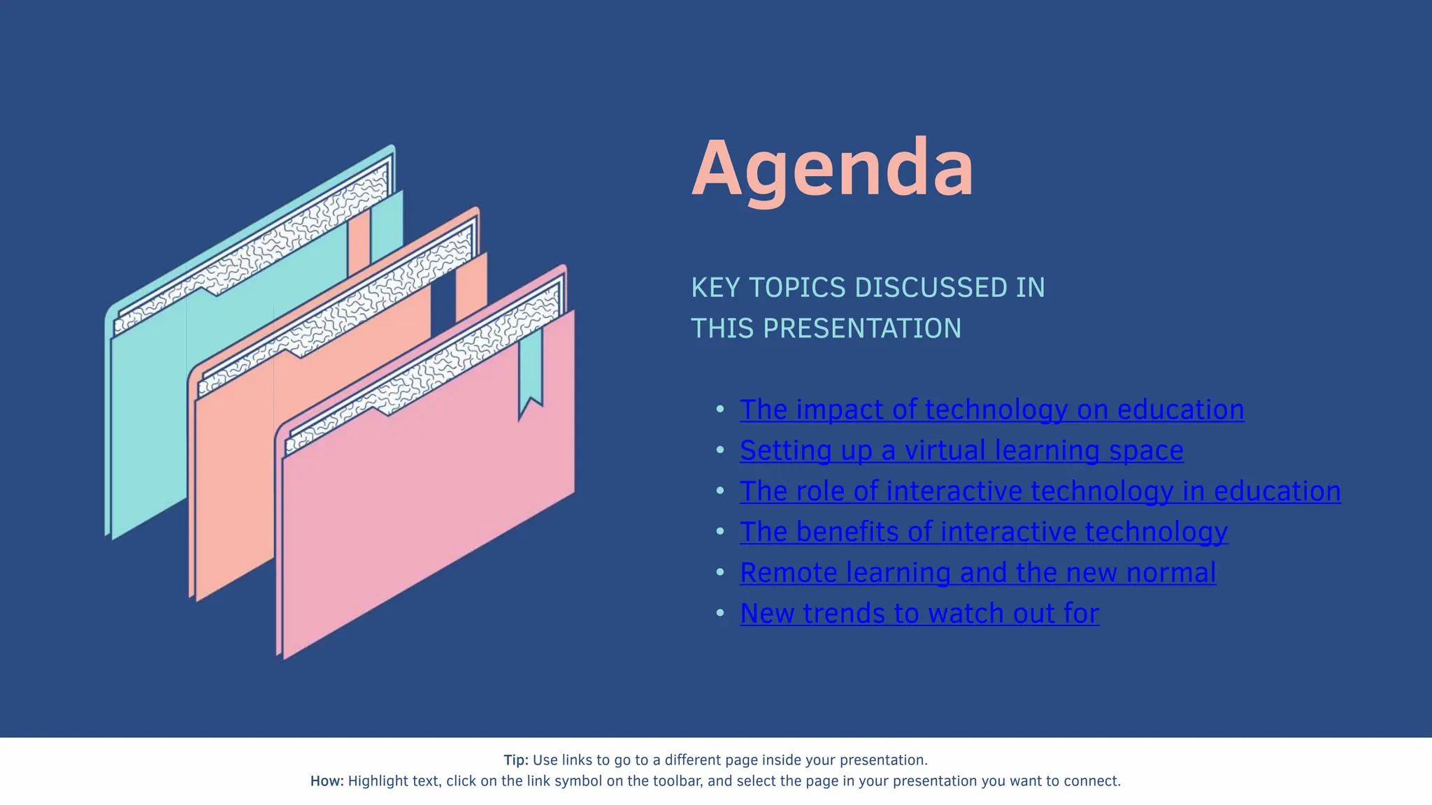 Technology in Education Technology Presentation in Blue Peach Illustrative Style.pptx