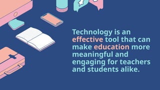 Technology in Education Technology Presentation in Blue Peach Illustrative Style.pptx