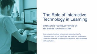 Technology in Education Technology Presentation in Blue Peach ...