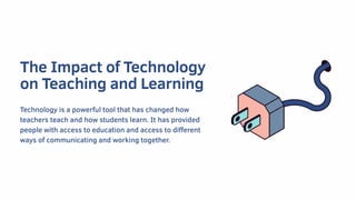 Technology in Education Technology Presentation in Blue Peach ...