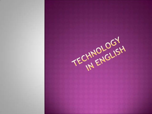 Technology in english | PPT