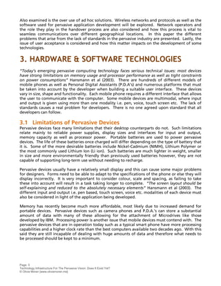 Technology Infrastructure For The Pervasive Vision, Does It Exist Yet? | PDF