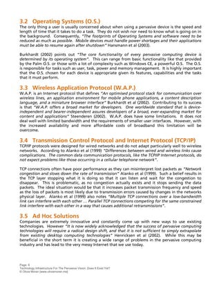 Technology Infrastructure For The Pervasive Vision, Does It Exist Yet? | PDF